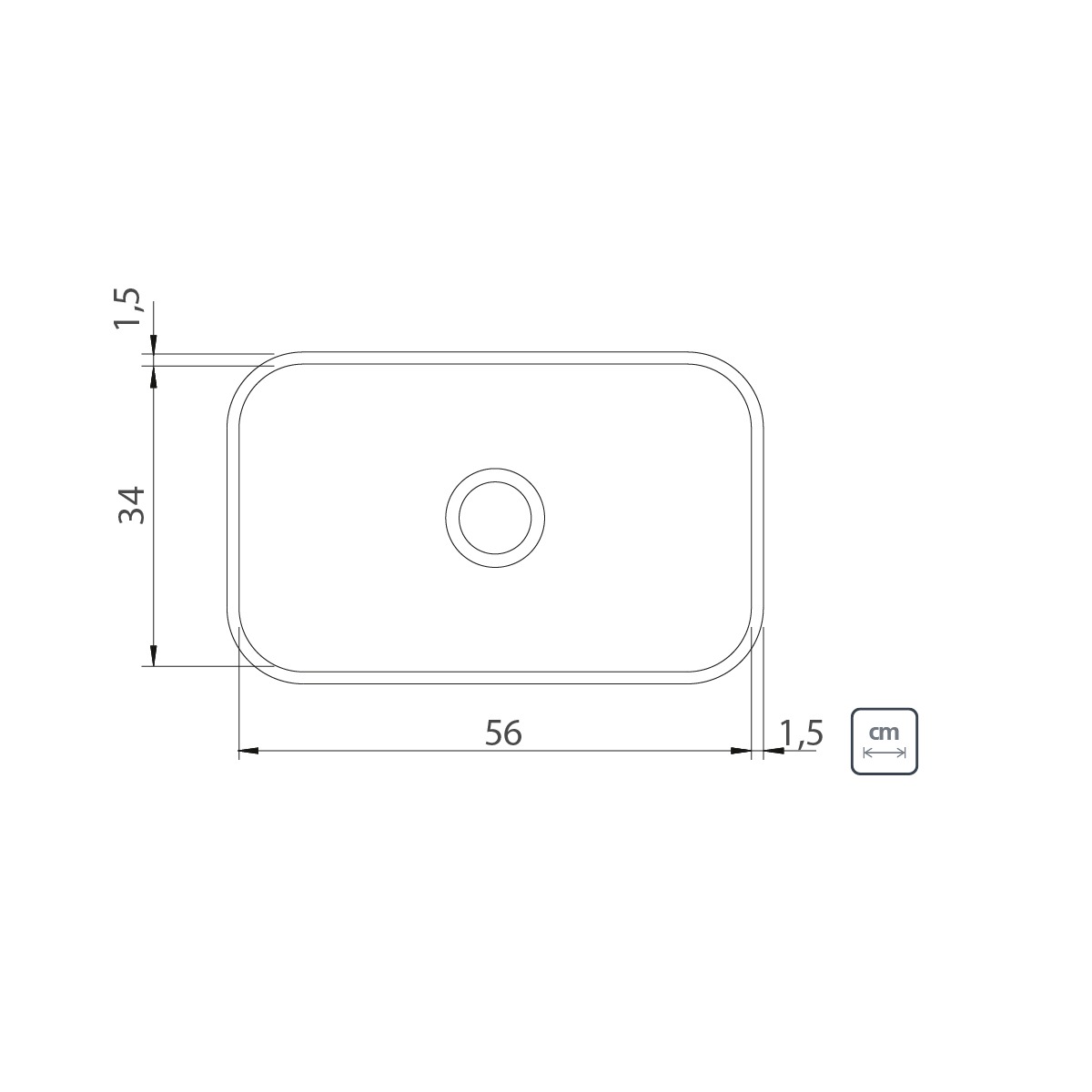 Cuba n.2 Tramontina Lavínia Standard em Aço Inox Polido 56 x 34 x 14 cm ...