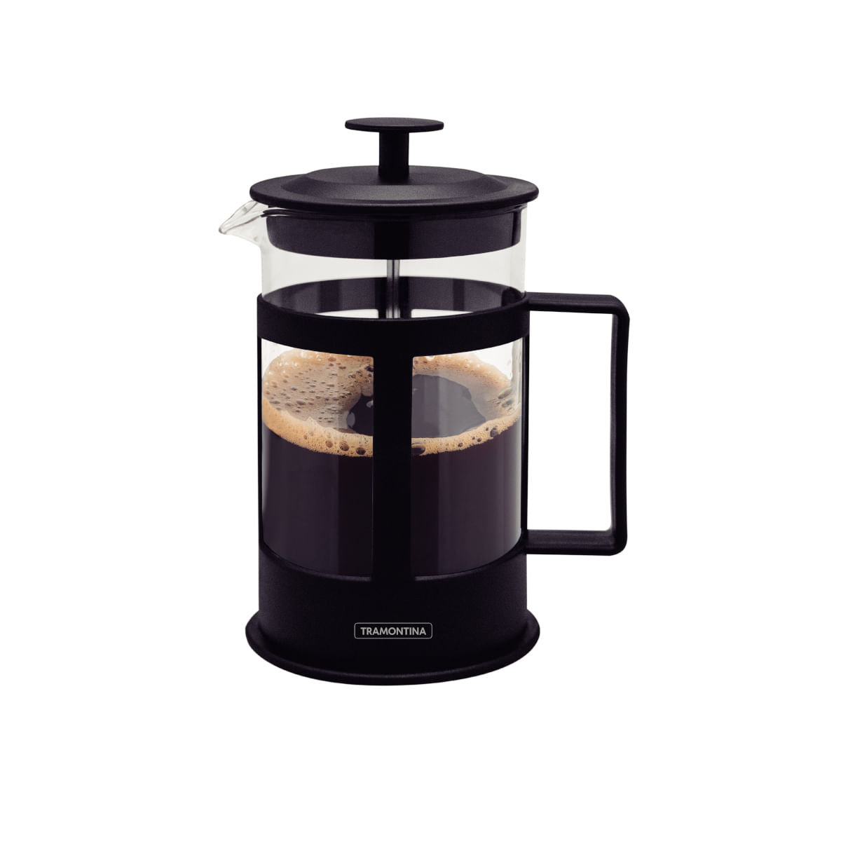 Cafeteira Francesa Tramontina em Vidro e Polipropileno Preto 600 ml ...