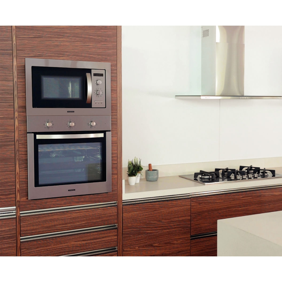 Micro-ondas de Embutir Tramontina Inox 60 25 L em Aço Inox Scotch Brite ...