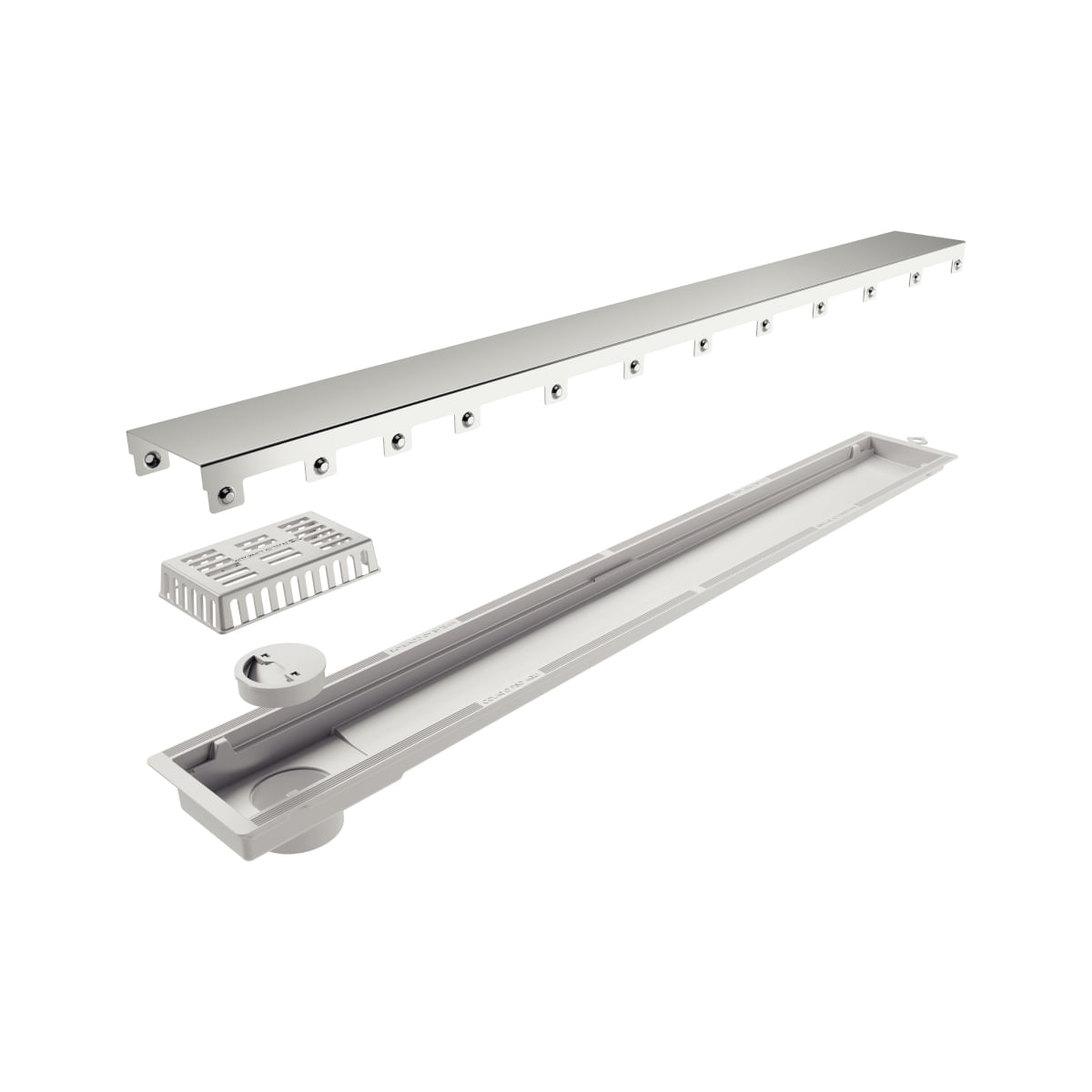 Ralo Tramontina Slim em PVC com Tampa em Aço Inox Tramontina 75 x 7 cm